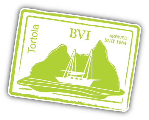 BVI Passport Stamp Tortola Retro Car Bumper Sticker Decal 5" x 3" | eBay