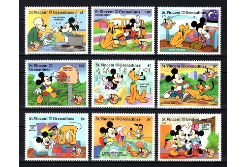 Disney 1998 St Vincent & the Grenadines -Mickey Mouse 70th Birthday Set ...