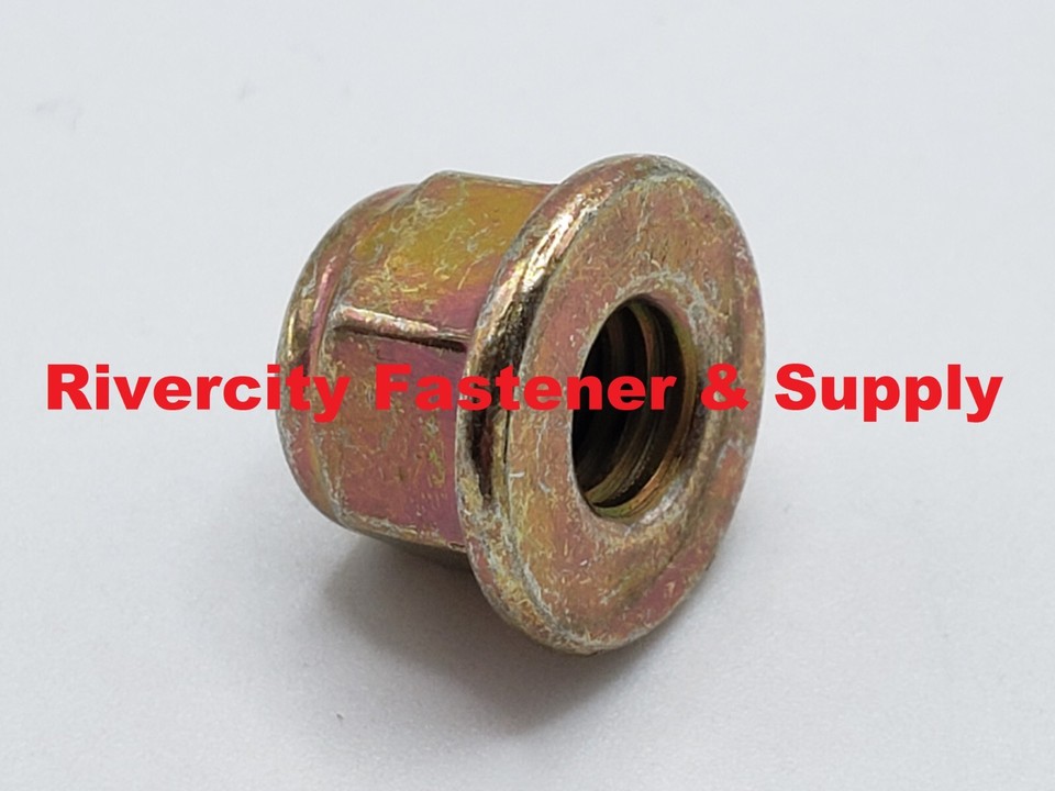 M8-1.25 Nylon Insert Flange Lock Nuts 8mm x 1.25 Flanged Stop Nut 8x1 ...
