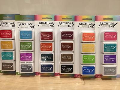 Ranger Mini Archival Ink Pads Kit (COMPLETE SET) with Wendy Vecchi FREE ...
