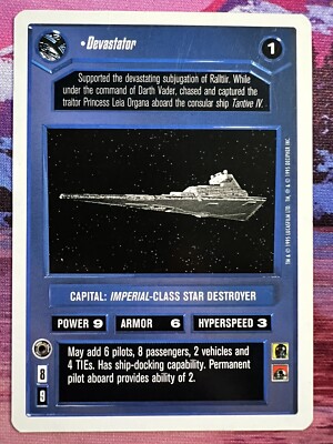 Star Wars CCG Premiere Unlimited (WB) DS Rare - Devastator SWCCG | eBay