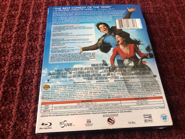 Yes Man (Blu-ray Disc, 2009, 2-Disc Set, Canadian Blu-Ray) for sale ...