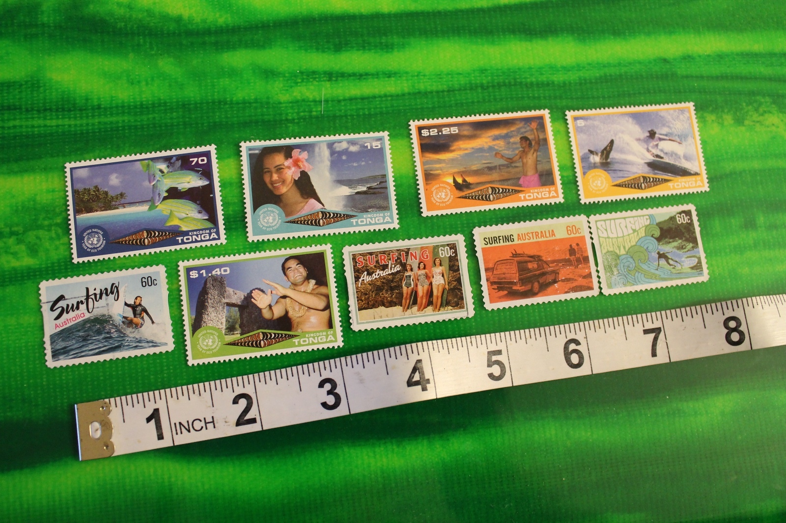 Vintage Hawaii Aloha Postal Stamps SMALL HIGH END Vintage Surfing ...