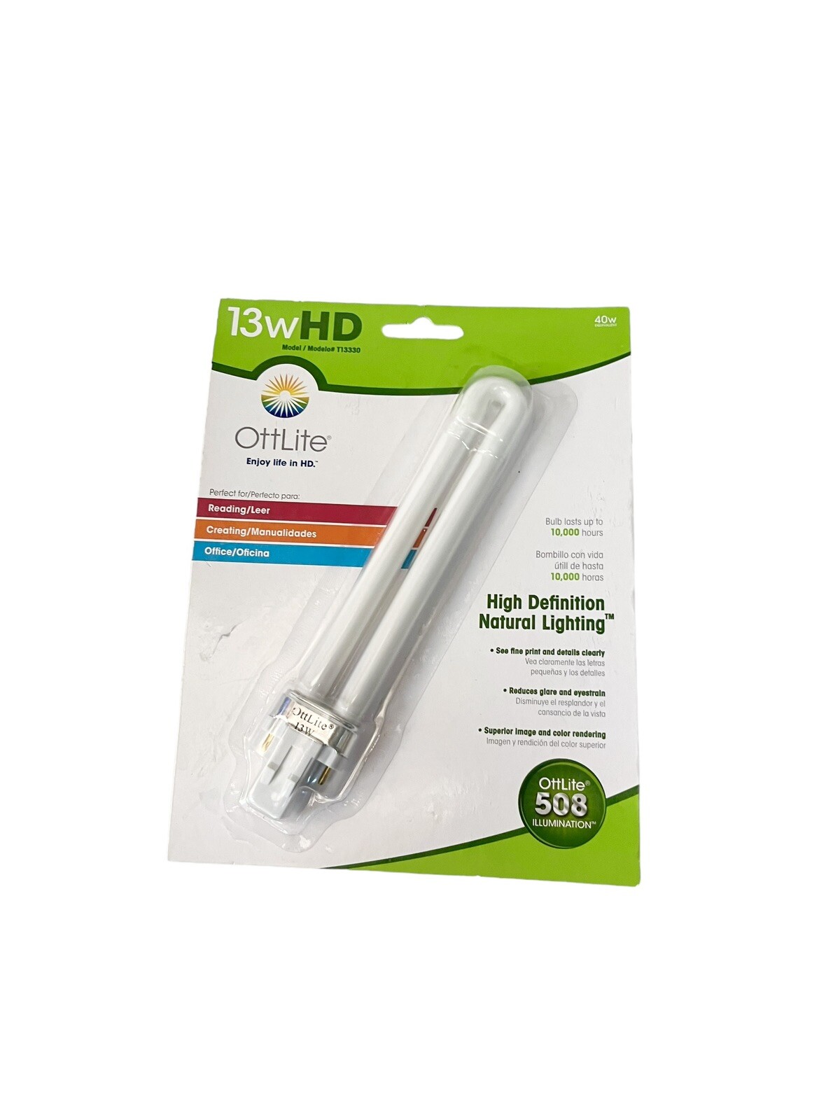 Genuine OttLite PL13-A 13-Watt Replacement Bulb T13330 Type A Ott Lite ...