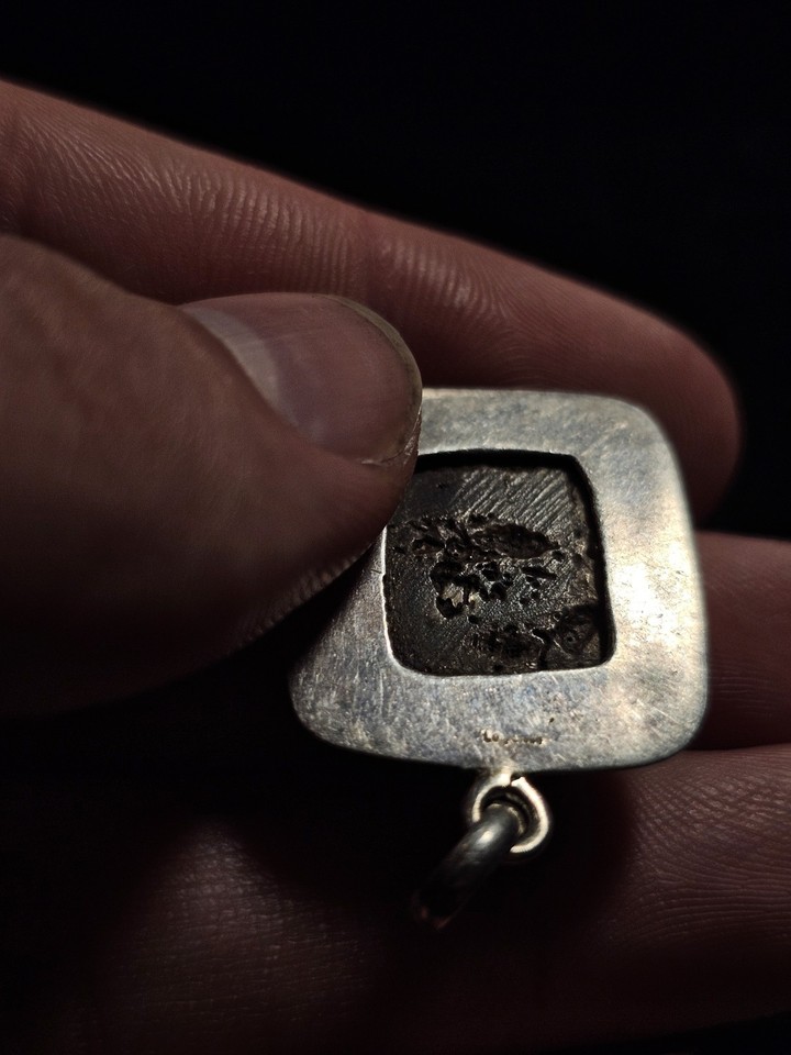 Vintage Nice Beautiful Sterling Silver Art Deco Abalone Shell Pendant # ...