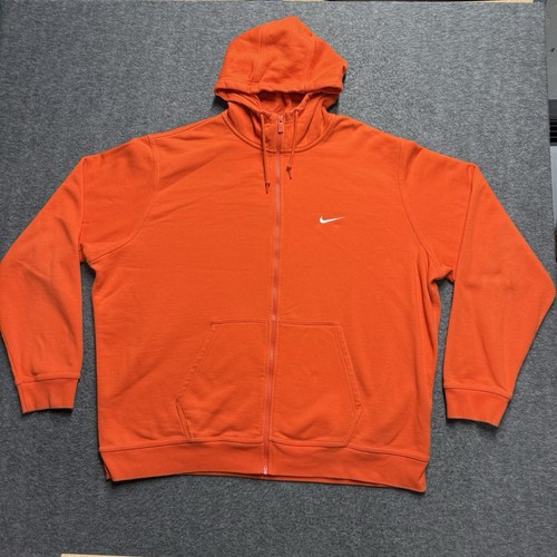 Nike Zip Up Hoodie Hooded Jacket Adult Men's 3XL XXXL Red/Orange ...