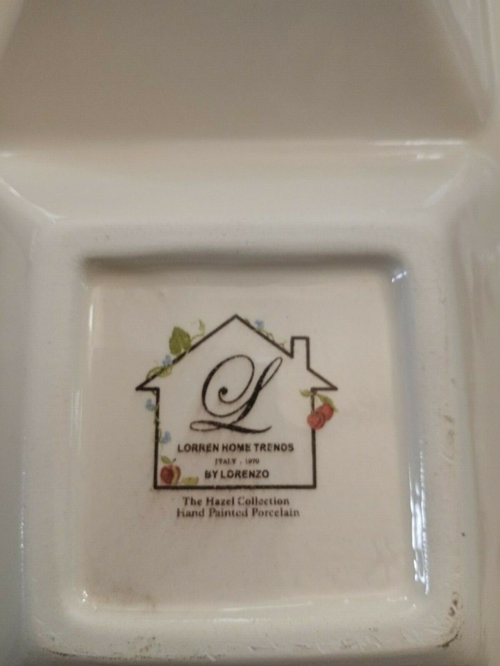 Ceramic Dish 4 Sectional Hand Painted Fruit By Lorren Home Trends | eBay