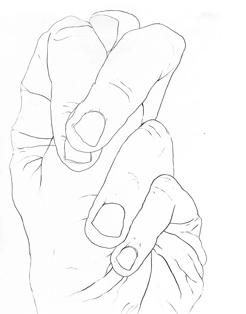 Modified Contour Drawing Hands