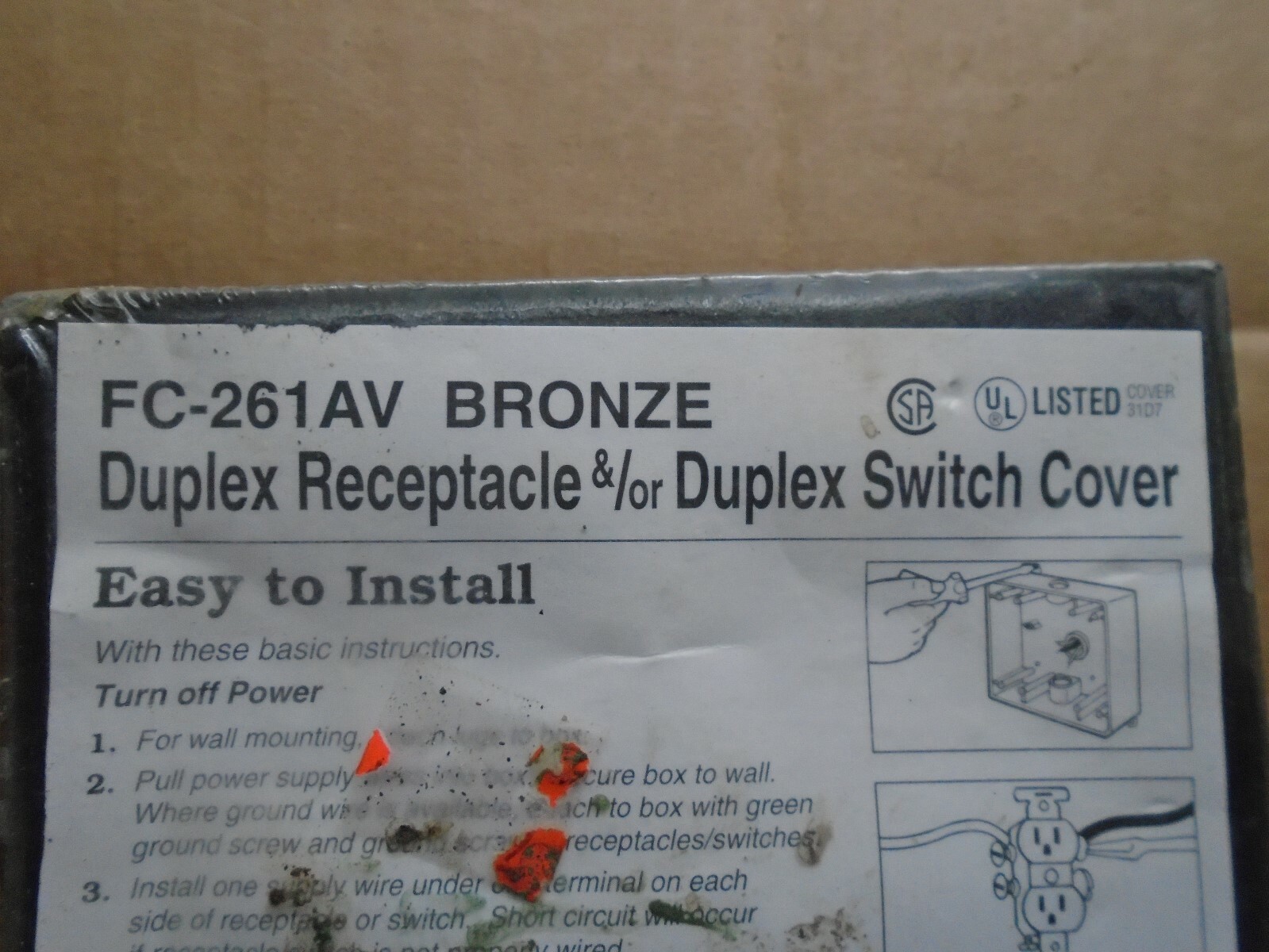 BWF MANUFACTURING BRONZE DUPLEX SWITCH COVER FC-261AV | eBay