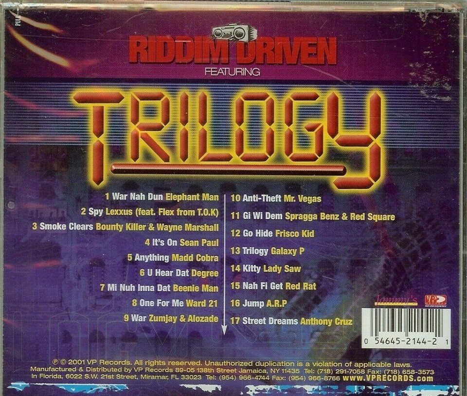 RIDDIM DRIVEN - TRILOGY - VARIOUS - CD - NEW - SEALED 54645214421| eBay