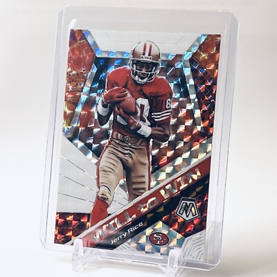 🏆2020 Panini Mosaic - Will to Win Mosaic #WW14 ~ JERRY RICE 🍚 ~ Silver ...