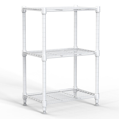 MZG 3-Tier Adjustable Wire Shelving Rack Commercial Garage Kitchen ...