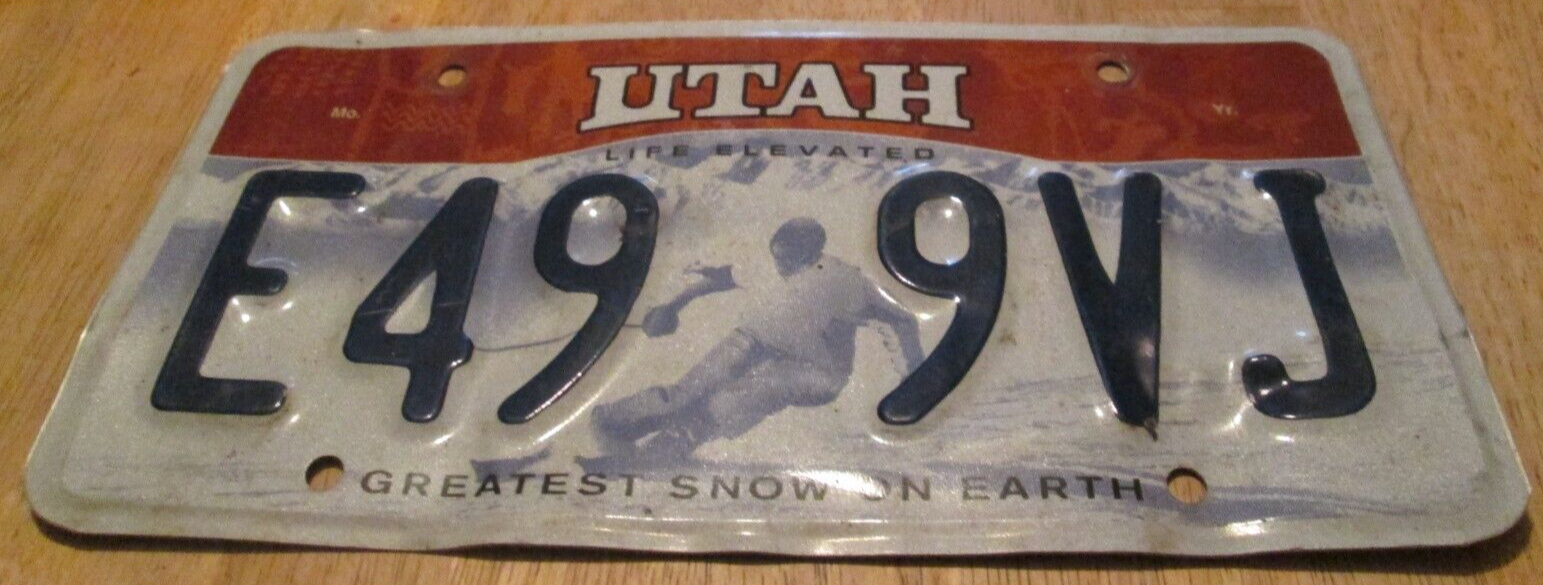VINTAGE US UTAH LICENSE PLATE TAG E49 9VJ MORE LICENSE PLATES LISTED ...