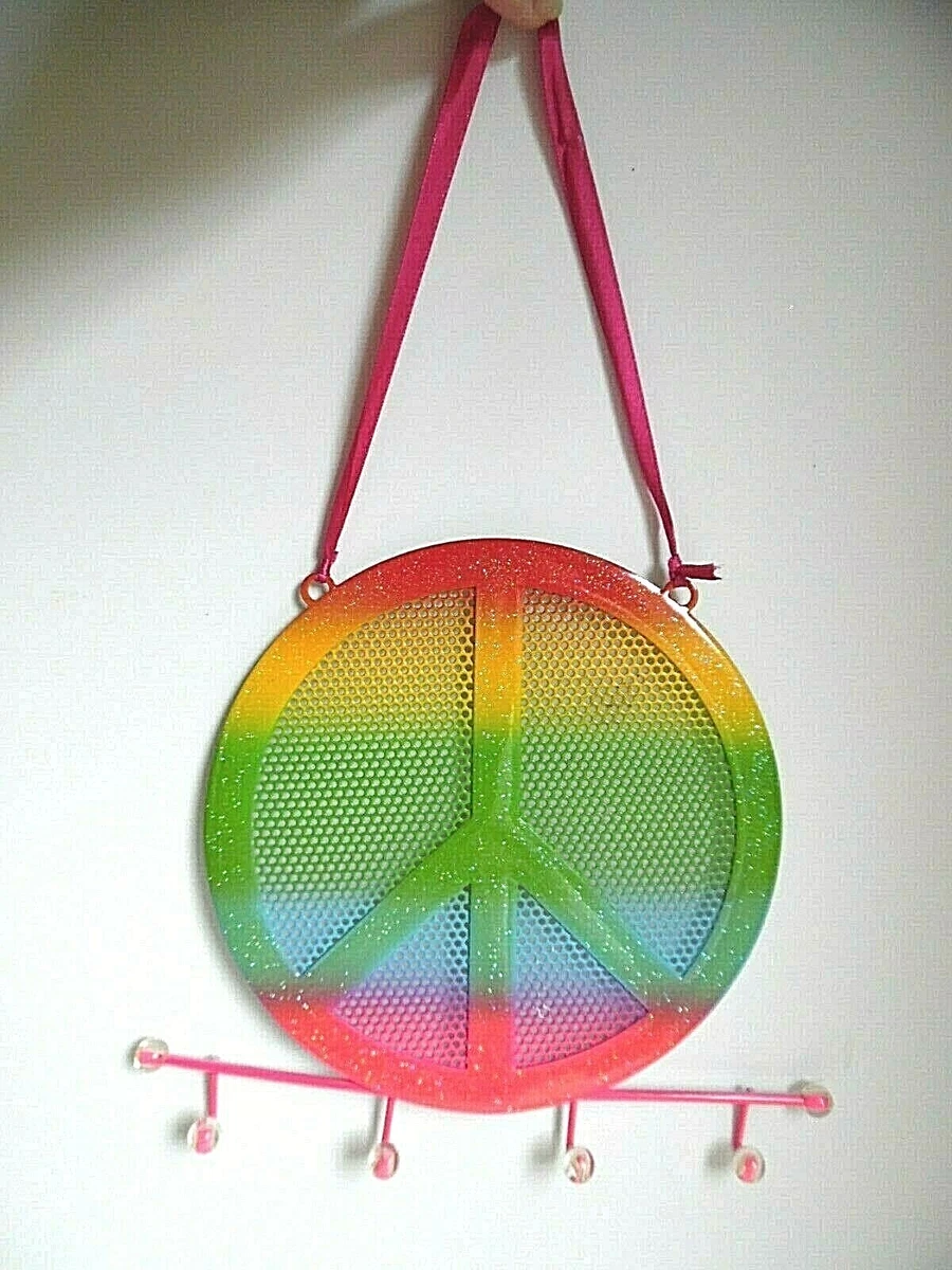 Glitter Rainbow Peace Sign