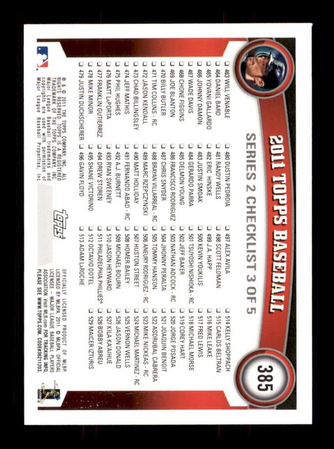 2011 Topps - Checklist #385 Ichiro Suzuki for sale online | eBay