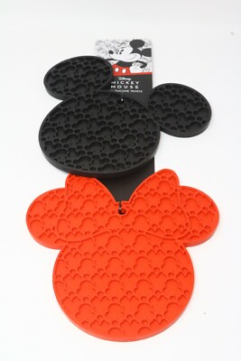 Disney Mickey Mouse 2pk Silicone Trivet Minnie Red 7.25x7.5in ...