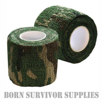 KOMBAT UK STEALTH TAPE WOODLAND CAMO - DPM Sniper Camouflage Rifle Wrap ...