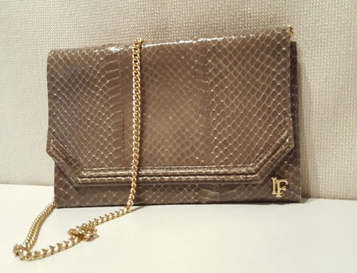 Louis Feraud Schlangenleder Vintage Schultertasche Clutch Handtasche ...