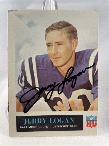 Jerry Logan -West Texas State- Baltimore Colts Autographed Rookie Card ...