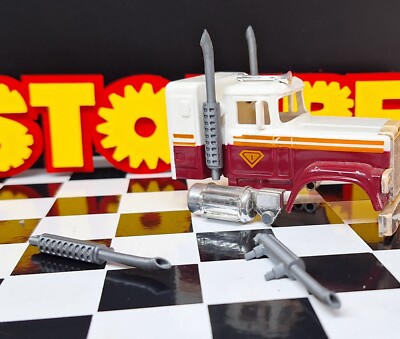 2 Custom Tall 3D MACK Sleeper Semi Exhaust Stacks for Schaper Stomper ...