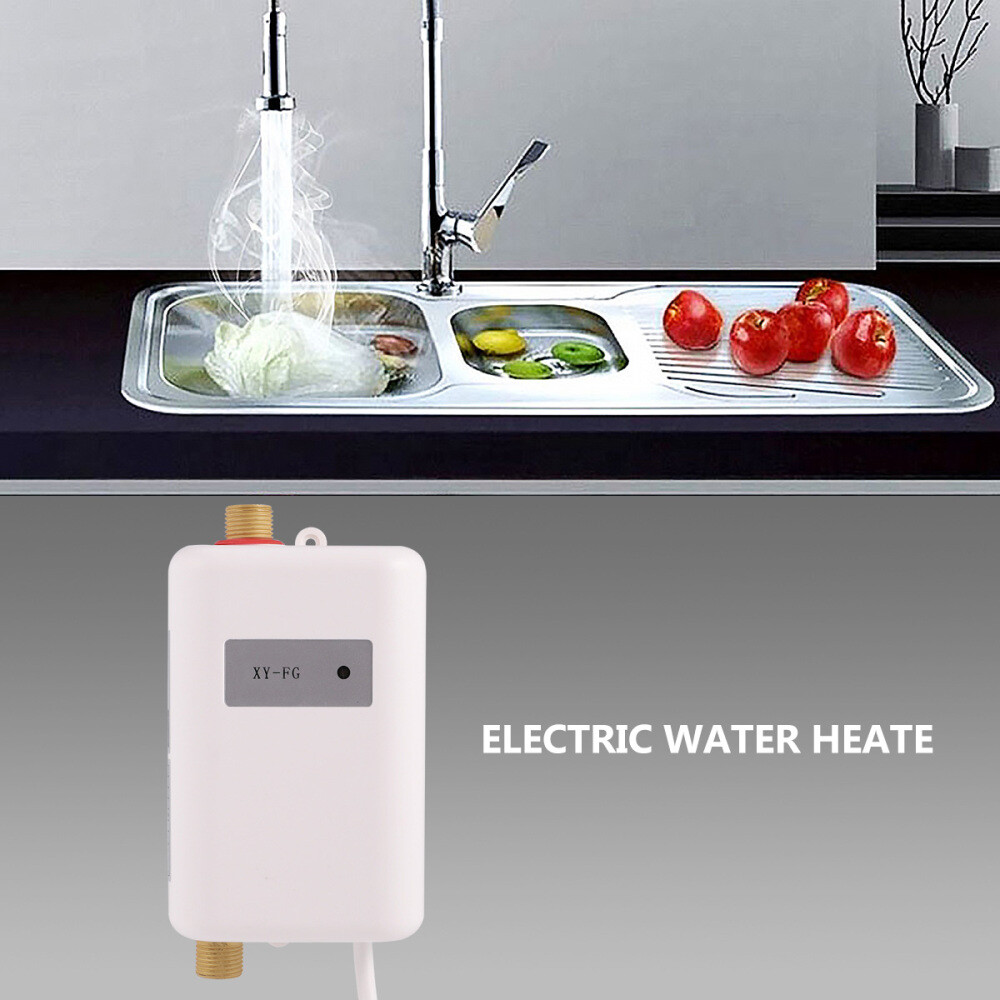 Under Sink Tap Electric Tankless Instant Hot Water Heater Kitchen Home ...