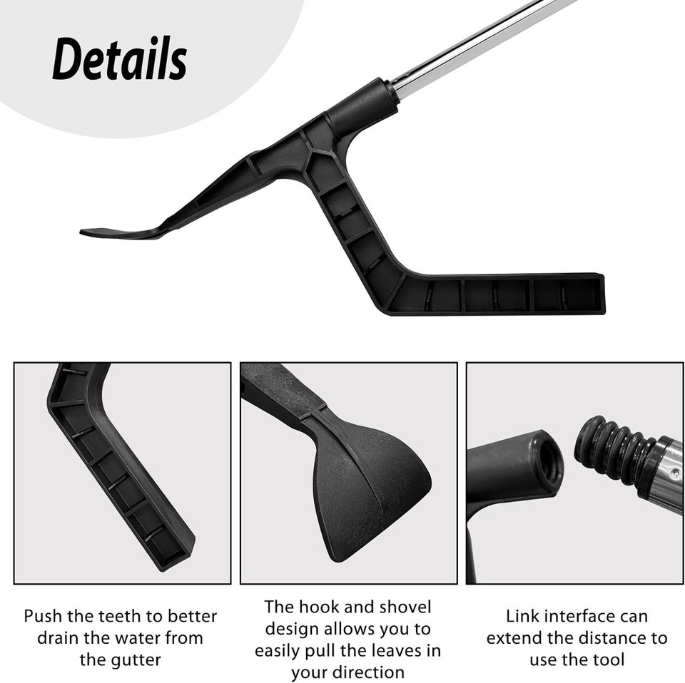 Gutter Cleaning Tool Roof Leaf Cleaner Scoop Shovel for Skylight Roof ...