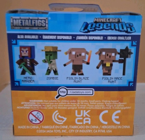 JADA METALFIGS MINECRAFT LEGENDS Die-Cast 2.5” Figure Piglin Mace Runt ...