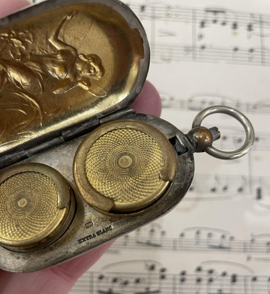 Rare Antique French Art Nouveau Sovereign Coin Holder Dropsy Fairy Iris ...