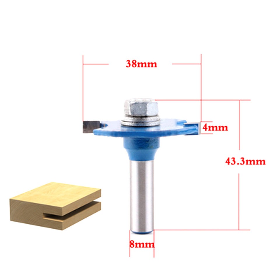 1pc 8mm Shank 4mm "T" Type Biscuit Joint Slot Cutter /Slotting Router ...