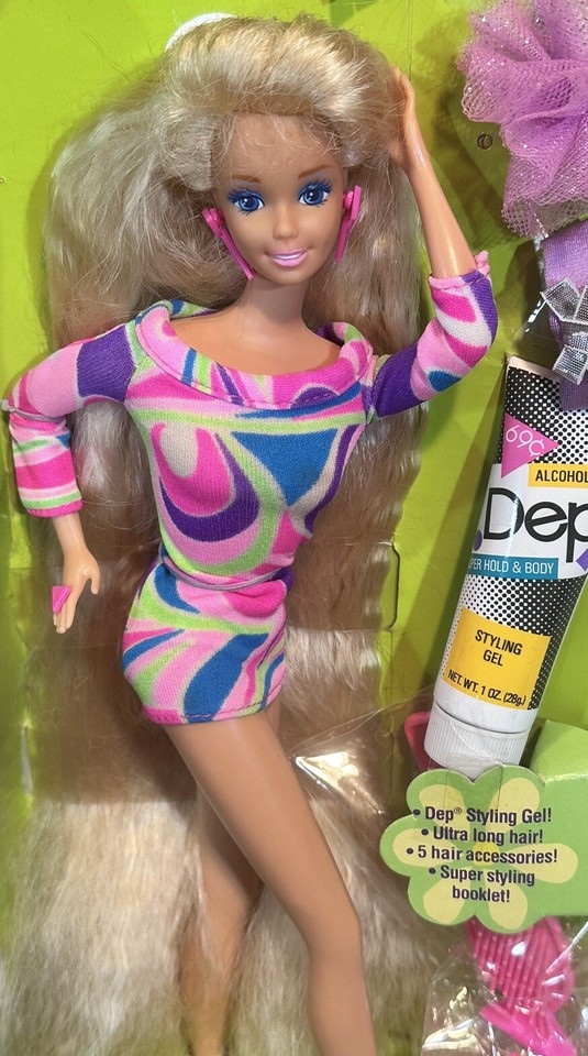 Totally hair Barbie Vintage Doll Mattel 1112 ~ Mint In Box 🟣🟢🔵💖 | eBay