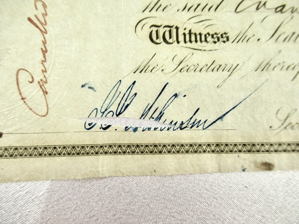 1843 BALTIMORE & OHIO RAILROAD B&O STOCK CERTIFICATE SIGNED LOUIS ...