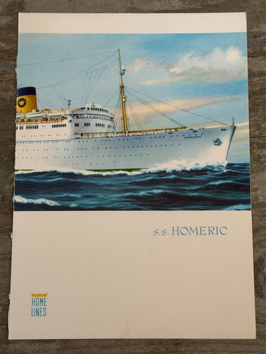 Vintage 1966 Sun-Way Cruises Cruise Ship Menu West Indies S.S Homeric ...