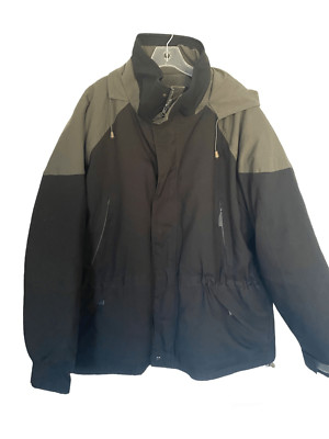 Maxam Mountain black and gray goose down Men Parka Jacket Sz L | eBay