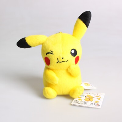 6" Banpresto Winking Pikachu Pokemon Plush Toys Soft Mascot Doll Key ...