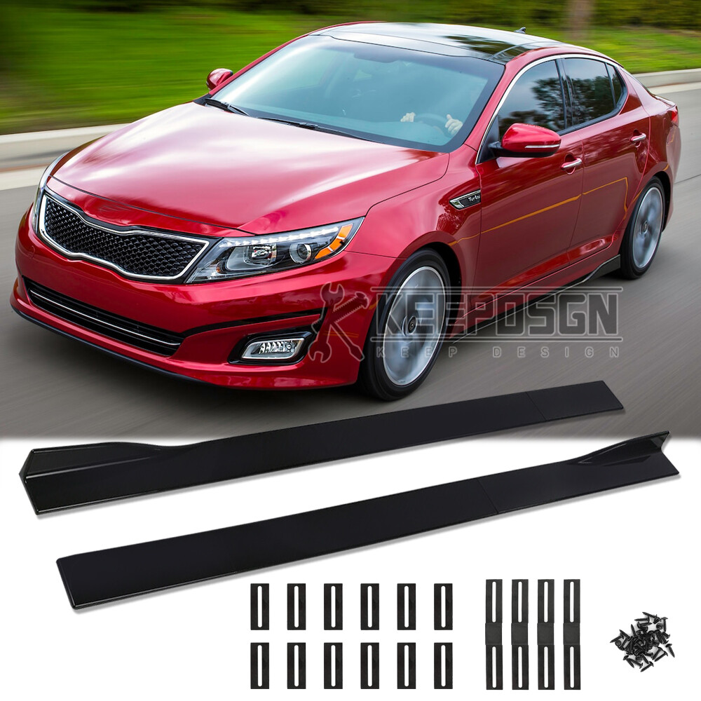 For Kia Optima Sedan Glossy Side Skirts Splitter Body Kit Extension ...