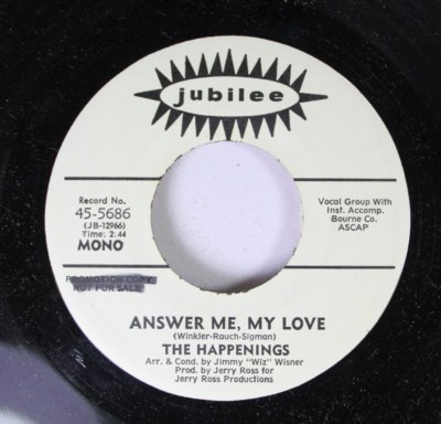 Rock Promo Nm! 45 The Happinesss - Answer Me, My Love / Answer Me, My ...
