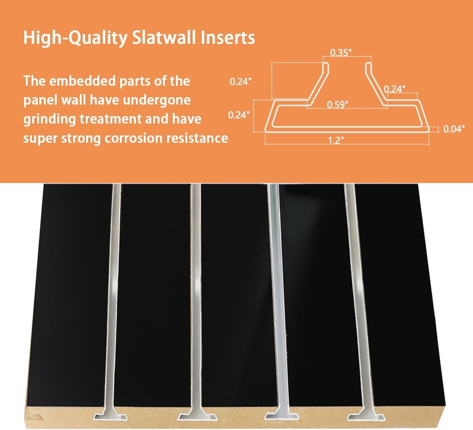 48"-Slatwall Panels Aluminum Slatwall Inserts-15Pcs | eBay