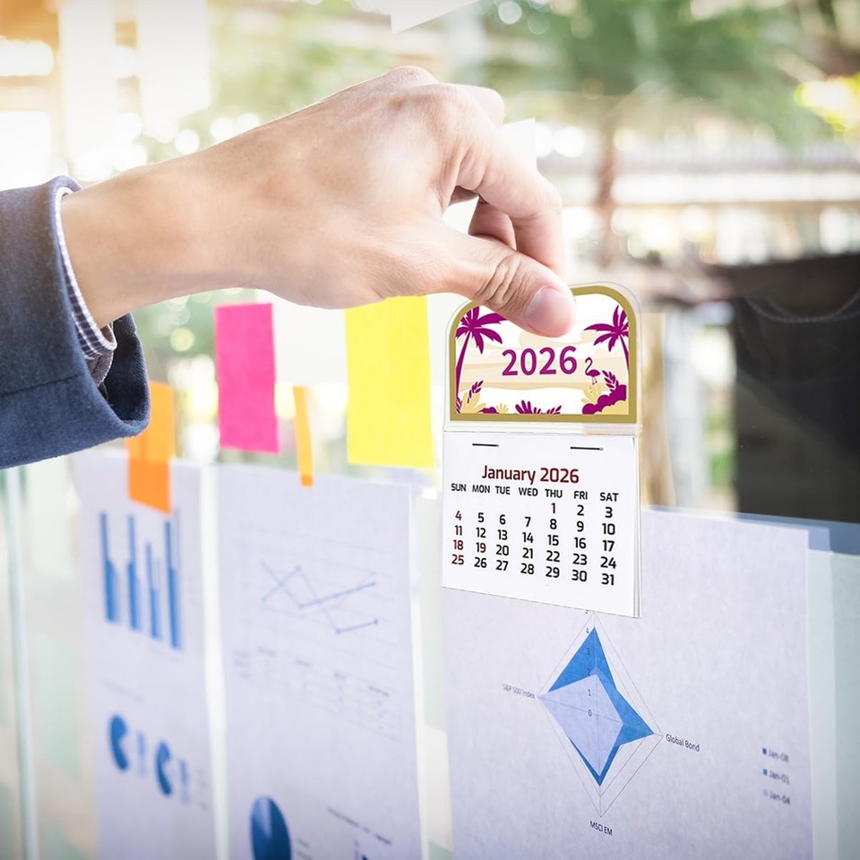 2026 Mini Stick on Calendars Small Peel and Stick Calendar Adhesive ...