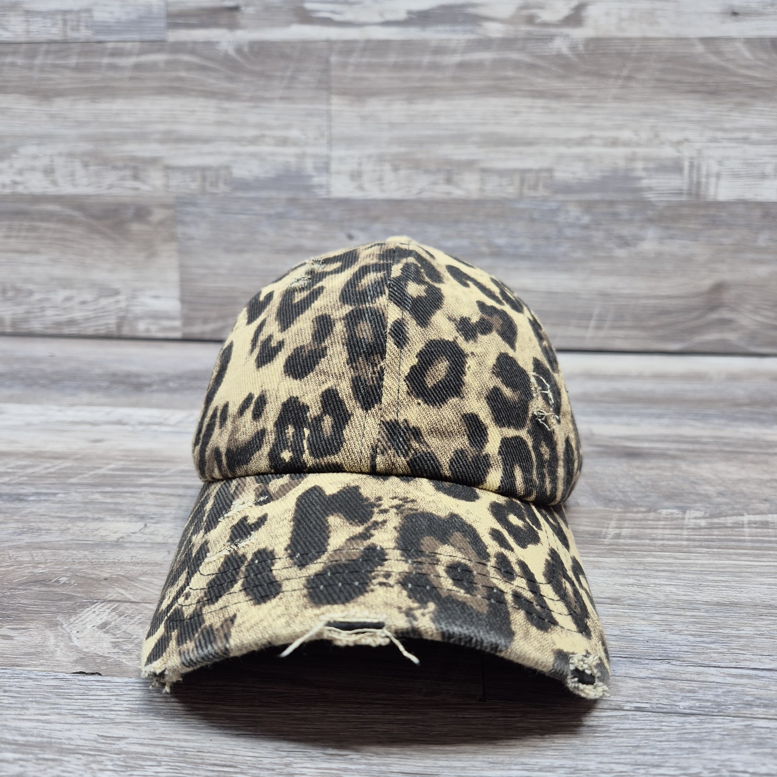 Distressed Cheetah Print Outdoor Hat Cap Adult Womens Adjustable ...