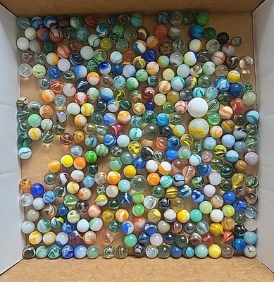 Vintage and Antique Lot of 314 Marbles Mix Of Sizes and Colors Swirl | eBay