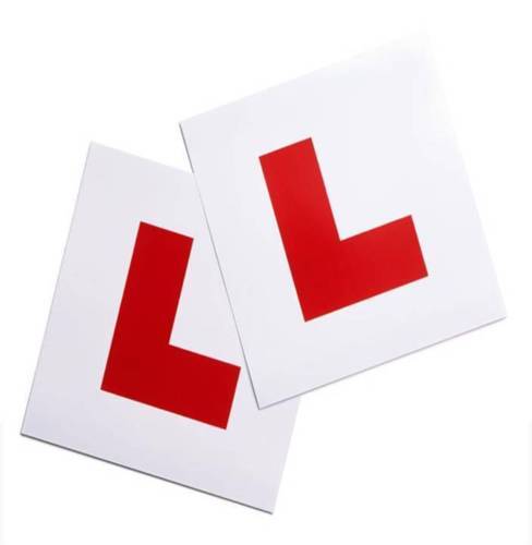 2 PIECE MAGNETIC L PLATE CAR LEARNER SIGN STICKERS VEHICLE STICKER B2 ...