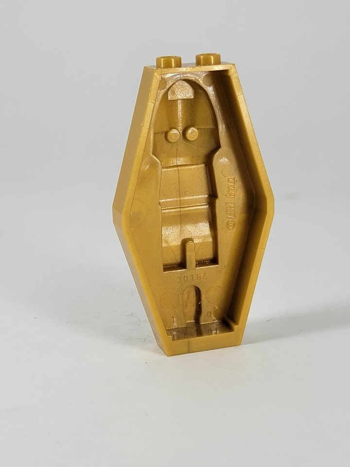 LEGO 30164 Pearl Gold Coffin Lid with Mummy Relief, Sarcophagus 7327 ...