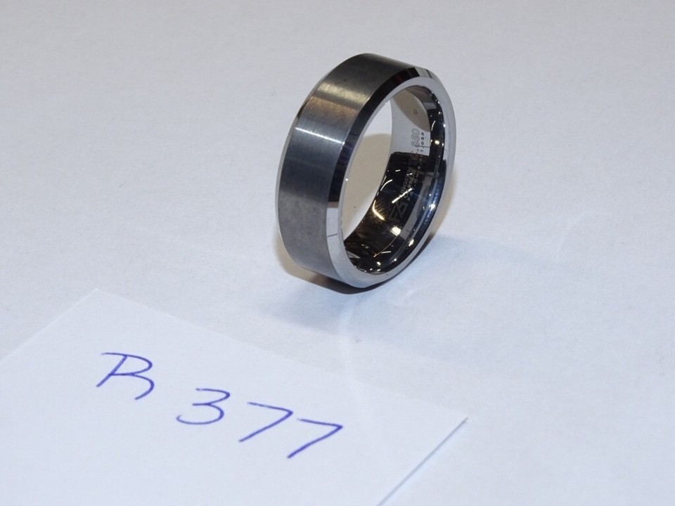 Triton Tungsten Carbide Wedding Ring 7mm Size 12-1/2 Silver w/ Raised ...