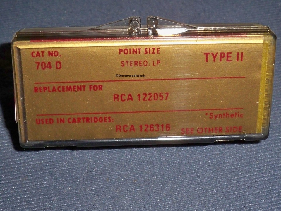 Recoton 651-D7 PHONOGRAPH NEEDLE for 126672 RCA 126317 RCA RMP-204-15 ...