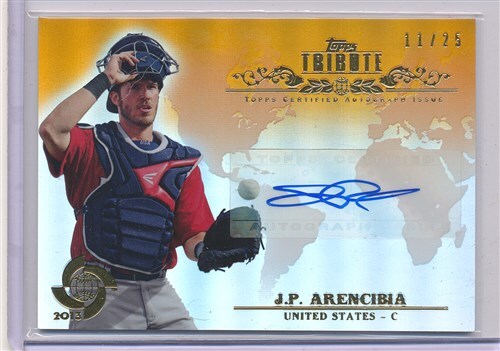 2013 TOPPS TRIBUTE WBC ROBERT J. P. ARENCIBIA AUTOGRAPH 11/25 | eBay