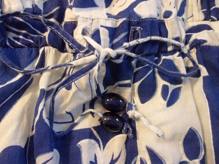 VASNA DESIRE 100% Cotton LONG Dress BLUE & WHITE Sleeveless Floral L ...