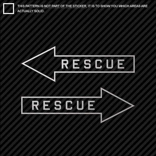 Metallic Rescue Arrow Sticker Die Cut gold silver chrome | eBay