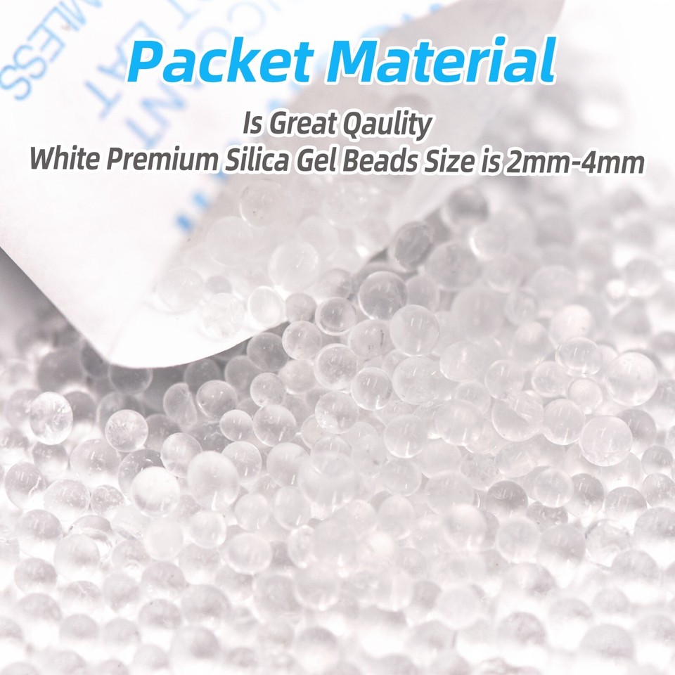 15pcs 10g Food Safe Silica Gel Packets, Tyvek Dessicant Packs for ...