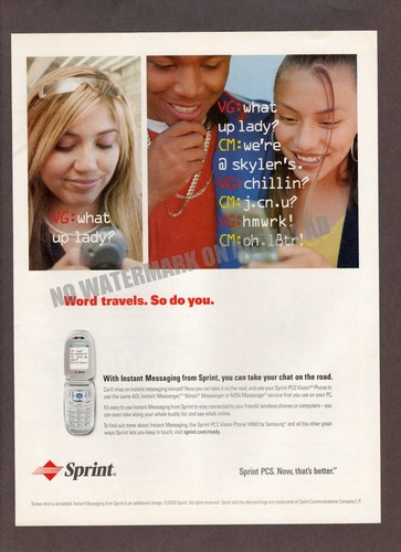 Sprint PCS Flip Cell Phone 2005 Trade Print Magazine Ad Poster ADVERT ...