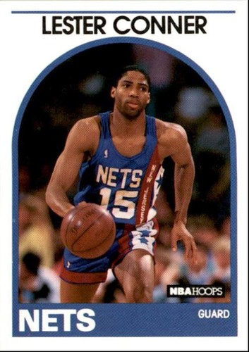 1989-90 Hoops Basketball Card Lester Conner Rookie New Jersey Nets #222 ...